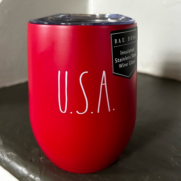 Rae Dunn | Dining | Rae Dunn Usa Insulated Wine Glass | Poshmark